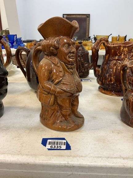 Brown glazed Toby jug pitcher - Hurley Real Estate & Auctions