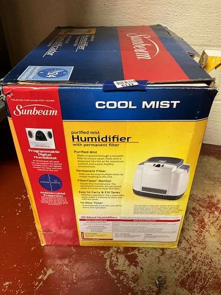 Sunbeam humidifier in box - Hurley Real Estate & Auctions