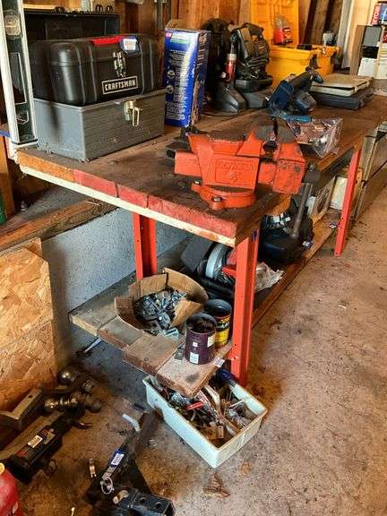 Work bench - vise not included - no contents 84x27.75x34.25 - Hurley ...