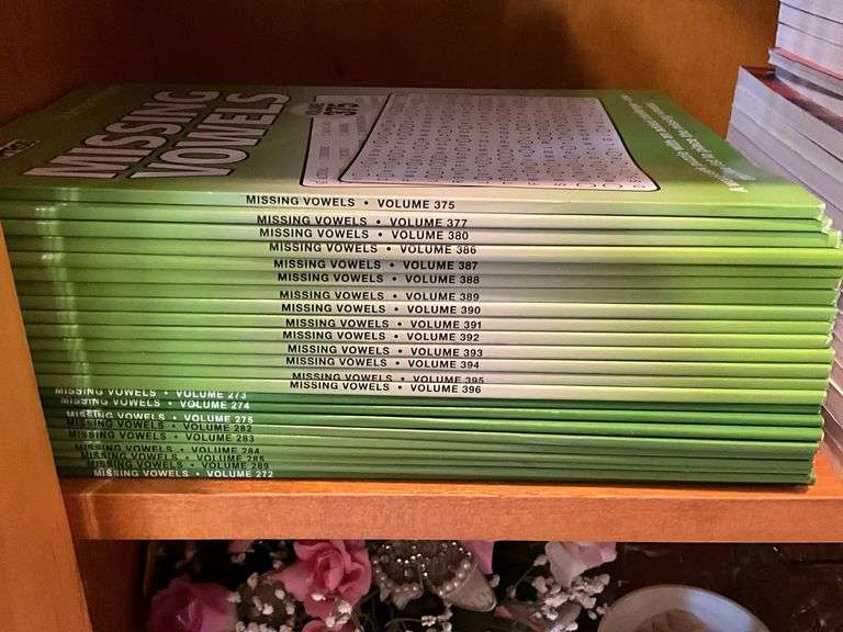 Contents of shelf: word puzzle books - Hurley Real Estate & Auctions