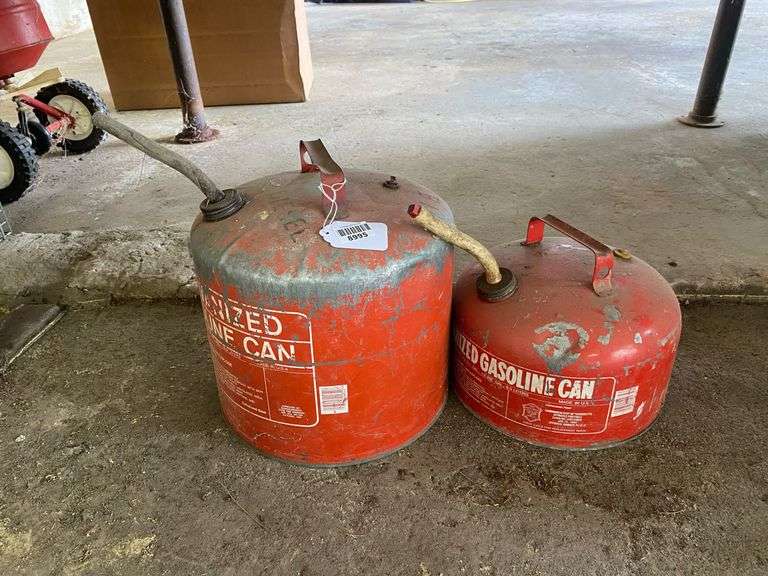 Two metal fuel cans - Hurley Real Estate & Auctions