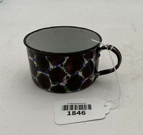 Multicolor chicken wire pattern enamelware mug - Hurley Real Estate ...