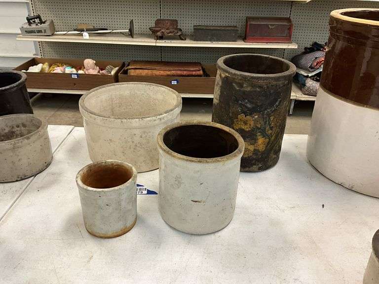 Four stoneware crocks - Hurley Real Estate & Auctions
