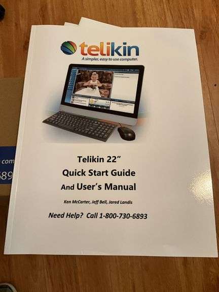 Telikin 22" computer, new in box, w/ manual - Hurley Real Estate & Auctions