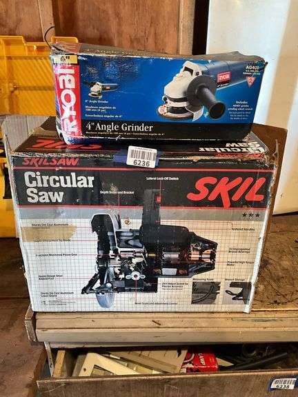 Ryobi angle grinder, and Skil circular saw, in boxes - Hurley Real ...