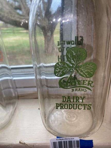 Milk bottle: Clover Brand Dairy Products - Hurley Real Estate & Auctions