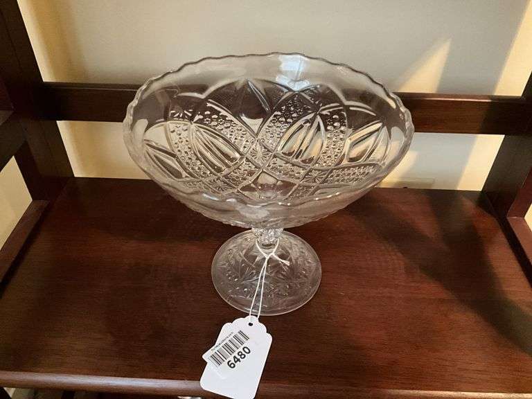 EAPG Pressed glass compote - Hurley Real Estate & Auctions