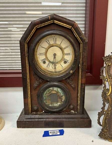 Waterbury shelf clock w/ applied carvings 16.5” - Hurley Real Estate ...