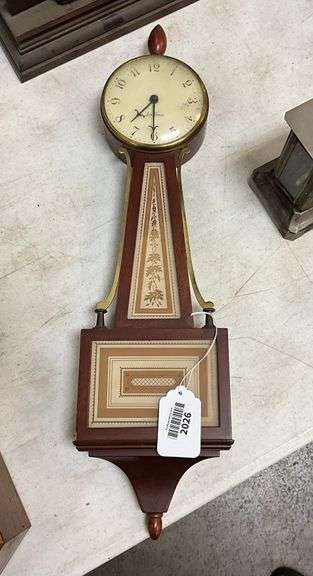 Seth Thomas battery movement banjo clock - Hurley Real Estate & Auctions