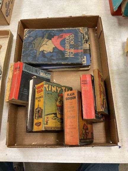 Flat of children's books: Big Little books including: Mickey Mouse ...