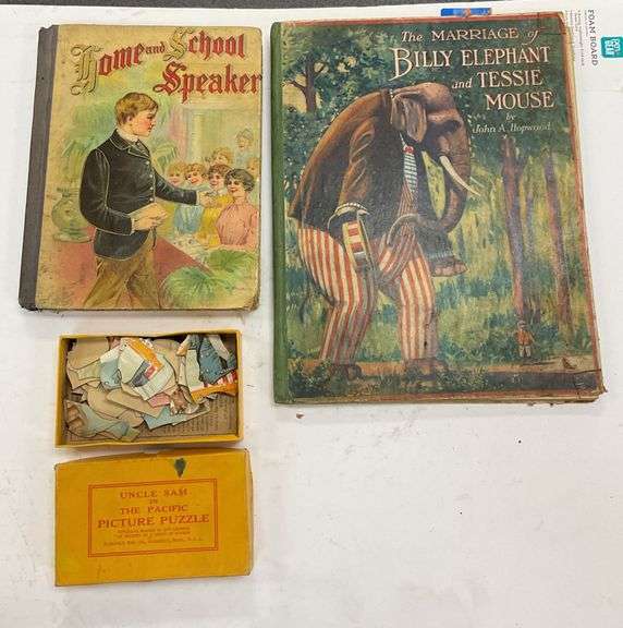 Uncle Sam in the Pacific picture puzzle in box, and two antique ...