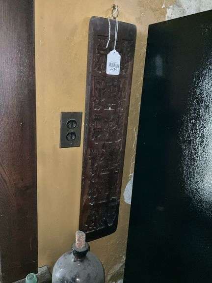 Carved wood cookie mold board - Hurley Real Estate & Auctions