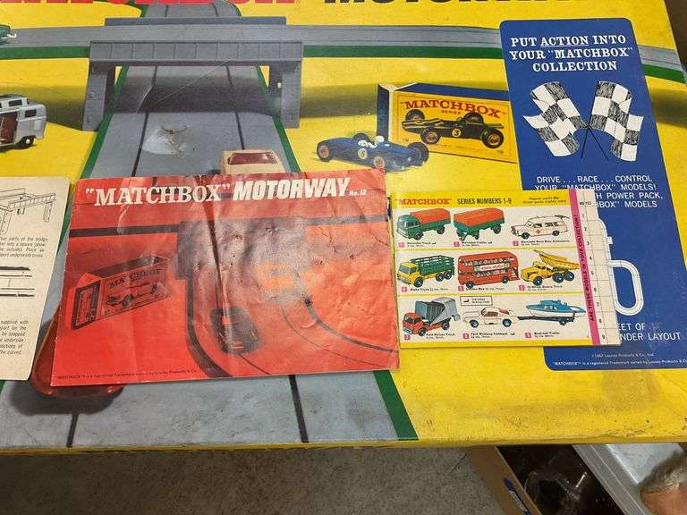 Vintage MATCHBOX MOTORWAY racing set in box - Hurley Real Estate & Auctions