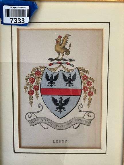 Leeds Family coat of arms, illustrated by Clarabel Cox Schofield ...