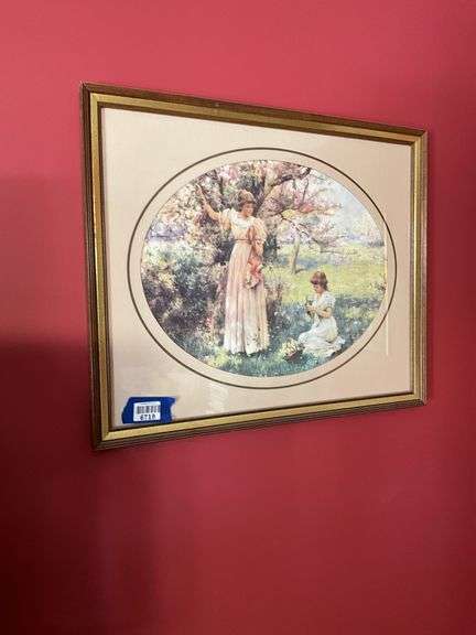Wall hangings: various prints, Olan Mills dog portrait - Hurley Real ...