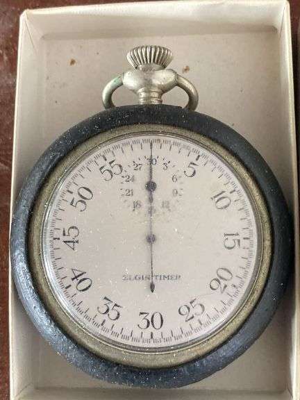 Elgin military timer, and Minerva stopwatch - Hurley Real Estate & Auctions