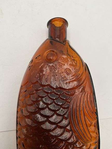 Amber THE FISH BITTERS figural fish bitters bottle - Hurley Real Estate ...