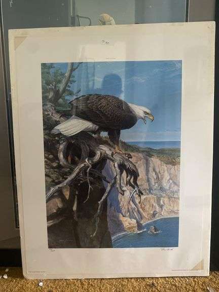 Two eagle prints: Ned Smith limited edition print 78/600, and other ...