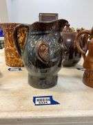 Rockingham glazed face jug pitcher - Hurley Real Estate & Auctions