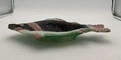 Majolica fish dish - Hurley Real Estate & Auctions