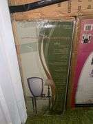 Corner lot including new in box light fixtures and items, furniture ...