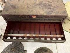 Tin country store countertop STAR TWIST thread cabinet - Hurley Real ...