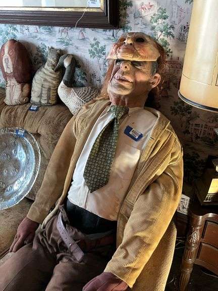 Life size stuffed man w/ masks - Hurley Real Estate & Auctions