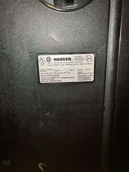 Hoover TurboPower 5000 vacuum w/ bags - Hurley Real Estate & Auctions