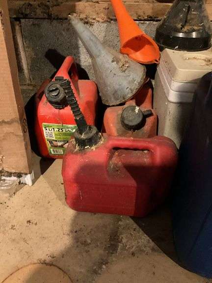 Fuel cans, funnels - Hurley Real Estate & Auctions