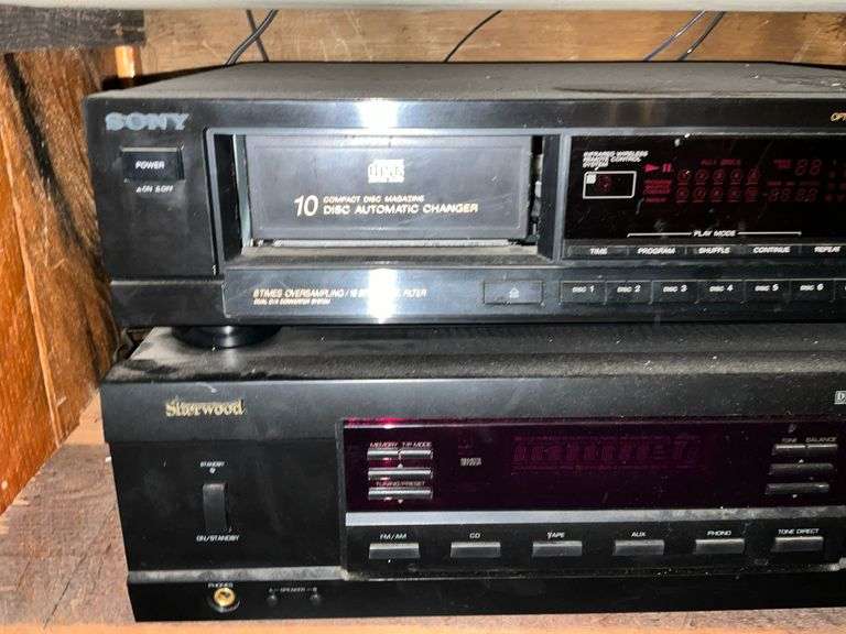 Sony 10 Disc CD Player, Sherwood receiver - Hurley Real Estate & Auctions