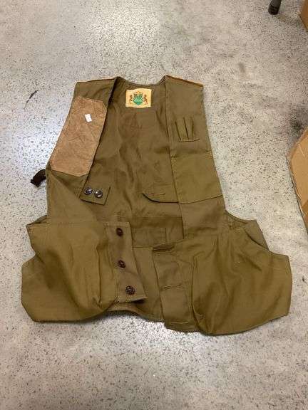 Shooting vest, mess kit, wood bowl w/ coasters, books, wood box ...