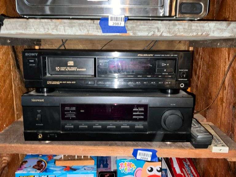 Sony 10 Disc CD Player, Sherwood receiver - Hurley Real Estate & Auctions