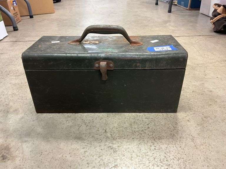 Metal tackle box w/ lures and fishing supplies - Hurley Real Estate ...