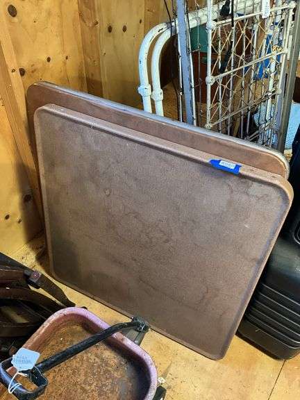 Two card tables 32x32, 34x34 - Hurley Real Estate & Auctions