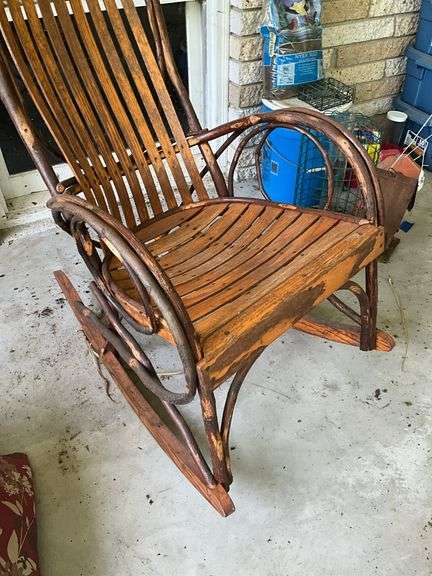 Adirondack twig rocking chair - Hurley Real Estate & Auctions