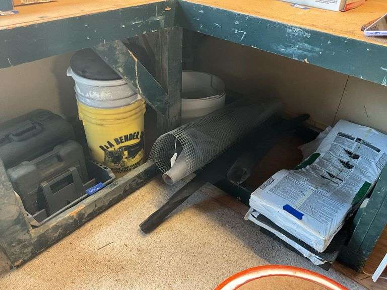 Empty tool cases and buckets, hardware cloth, shingles - Hurley Real ...