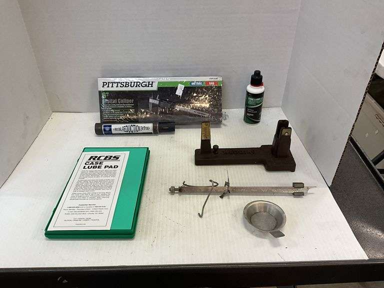 RCBS case lube and pad, digital caliper, redding scale, recoil ...