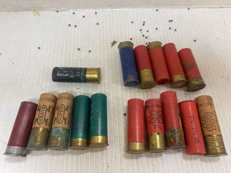 15 Mixed 12 gauge shells - 14 shot and 1 sabot slug - Hurley Real ...