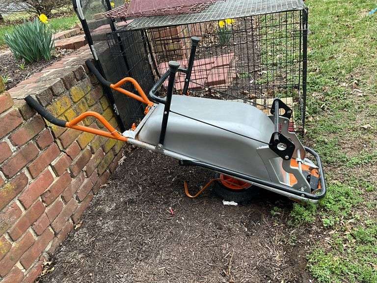Worx Aerocart wheelbarrow w/ snow plow attachment in box - Hurley Real ...