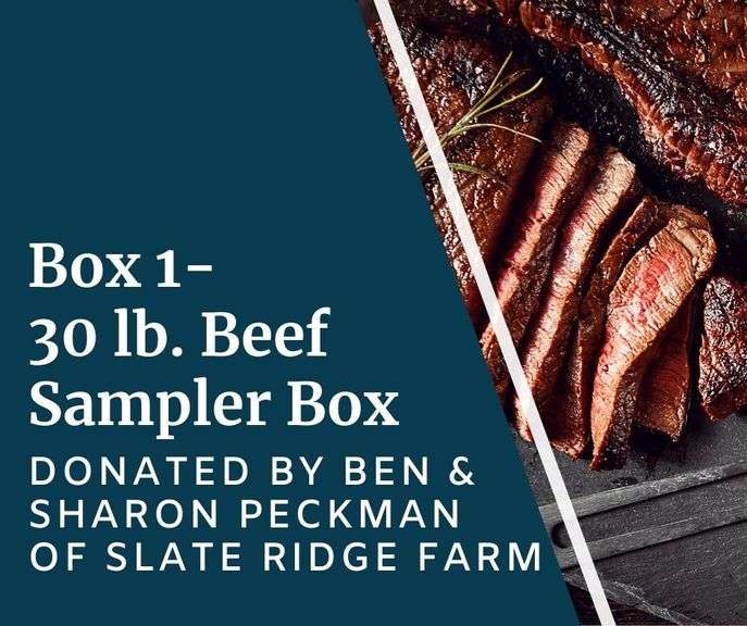 Beef Sampler Box #1 from Slate Ridge Farm - Contains: (1) 2-3 lb Roast ...