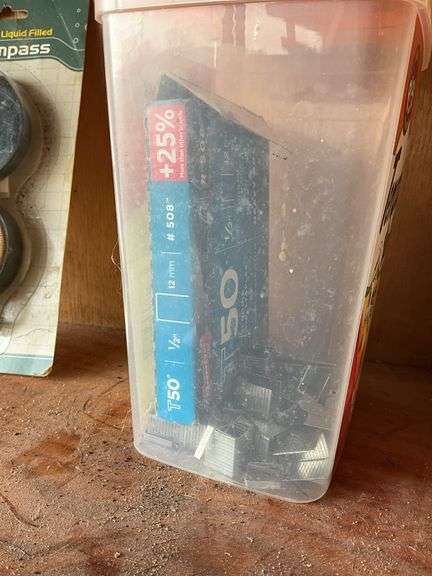 Lensatic compass in package, staples - Hurley Real Estate & Auctions