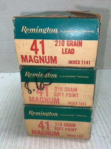 Three boxes of Remington 41 Mag empty brass - Hurley Real Estate & Auctions