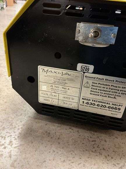 Maxi-Vac jet streamer pressure washer - Hurley Real Estate & Auctions