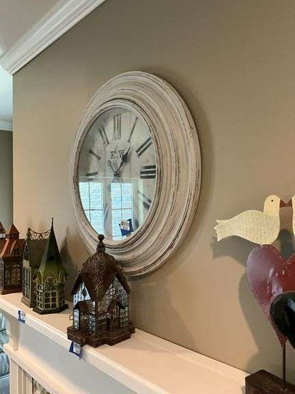 Large circular wall clock ECW Co. - Hurley Real Estate & Auctions