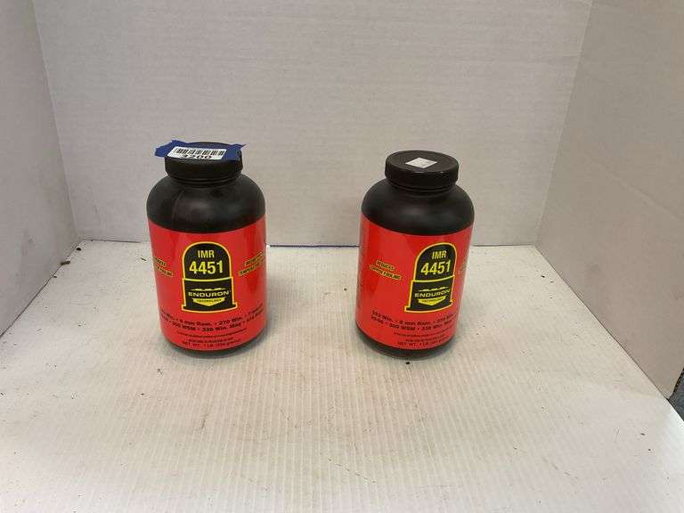 2 bottles IMR 4451 gunpowder - Hurley Real Estate & Auctions