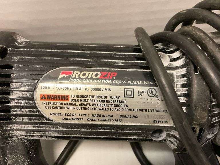 Rotozip SCS01 spiral saw - Hurley Real Estate & Auctions