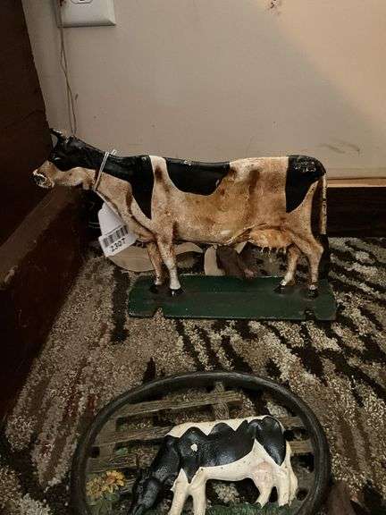 Cast iron cow doorstop, Cow Trivet - Hurley Real Estate & Auctions