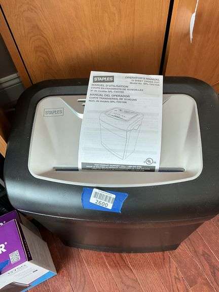 Staples paper shredder - Hurley Real Estate & Auctions