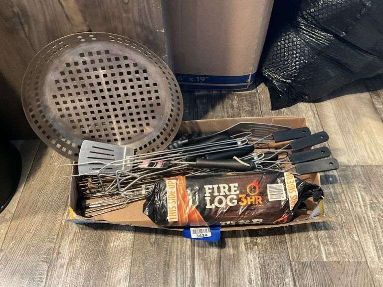 BBQ tools and 3hr fire log - Hurley Real Estate & Auctions