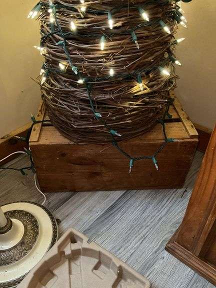 Grape vine tree w/ string lights - Hurley Real Estate & Auctions